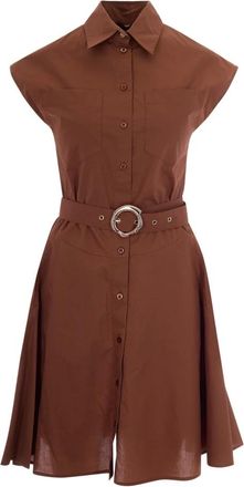 Liu Jo Femme, Robes, Brun, Taille: 42 FR Chemisier Dress