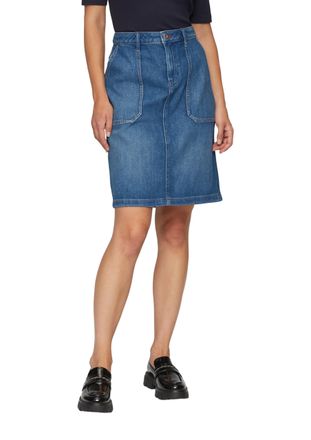 s.Oliver Kurzer Jeansrock mit aufgesetzten Taschen