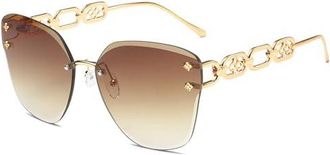 Generic Lunettes de soleil sans monture pour femme et homme Protection solaire rétro, 2, Taille unique