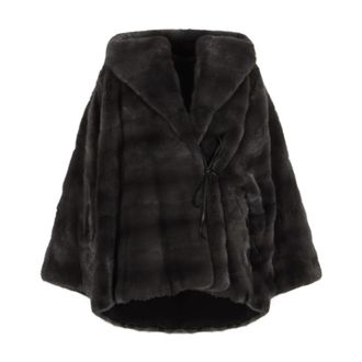 Yves Salomon Manteau 75cm - - Jackets - Damen - Schwarzk - M