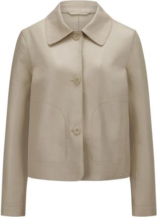 Milestone Femme, Vestes, Beige, Taille: 44 FR Veste en jersey dagneau nappa