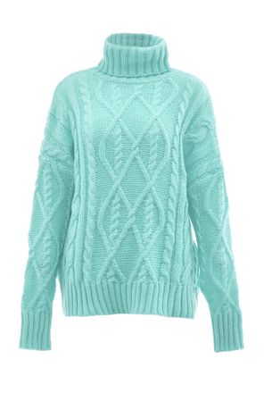 Mymo Rollkragenpullover Damen Minze