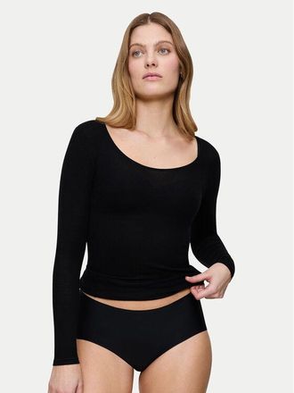 Triumph Pyjama-Bluse Bauty Layers 10225060 Schwarz Slim Fit