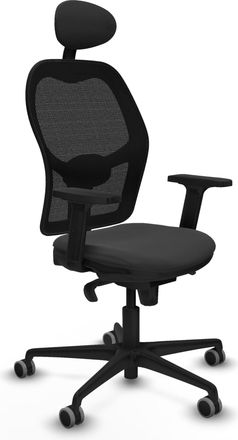 Piqueras y Crespo Call Center Jorquera Stuhl mit 2D-Armlehnen, h&ouml;henverstellbarer Lendenwirbelst&uuml;tze und festem Kopfteil, ausgestattet mit 5 Positionen und eingespritzt