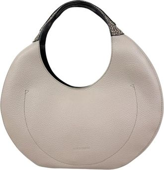 Borbonese Femme, Sacs, Beige, Taille: ONE Size Full Moon Hobo Bag M
