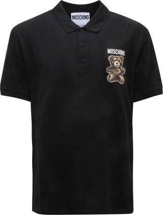 Moschino Homme, Tops, Noir, Taille: XL Zzv1601 Polo