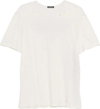 Ann Demeulemeester Distressed Ribbon T-shirt