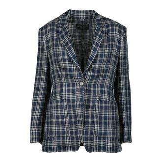 Fabiana Filippi Leinenjacke - Stilvolle Fr&uuml;hjahrsmode - - Jackets - Damen - Blau - XS