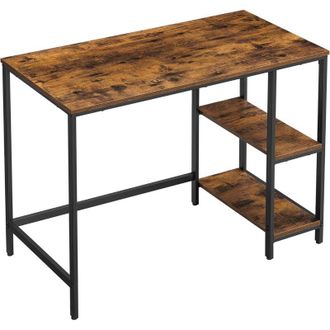 Vasagle Vasagle - Bureau avec Rangement, Table dOrdinateur, avec 2 &Eacute;tag&egrave;res R&eacute;versibles, Poste de Travail, pour T&eacute;l&eacute;travail, Salon, Cadre en Acier, Style