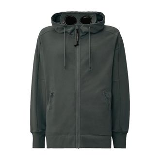 C.P. Company C.p. Company, Homme, Sweatshirts et sweats &agrave; capuche, Vert, Taille: 2XL Zip-through Goggle Hoody