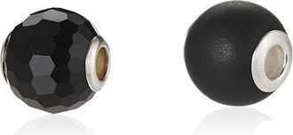 Thomas Sabo Damen Bead Obsidian facettiert Karma Beads 925 Sterling Silber K0003-023-11 & Unisex Bead Obsidian Schwarz Karma Beads 925 Sterling Silber K0001-023-1