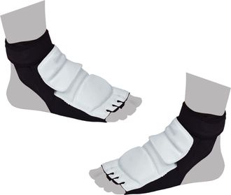Generic Atmungsaktiver, Rutschfester Taekwondo-Fu&szlig;schutz f&uuml;r das Training, Reduzierung der Aufprallkr&auml;fte, f&uuml;r Taekwondo und Kampfsport, Schwarz-Wei&szlig;-Farbkomb