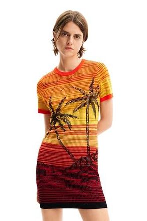 Desigual Vest_bipalmeri Robe, Rouge, M Femme