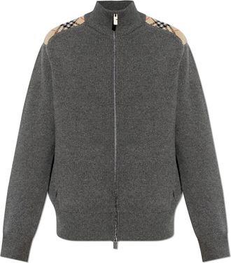 Burberry Homme, Pulls, Gris, Taille: XL Jamie Wool Cardigan