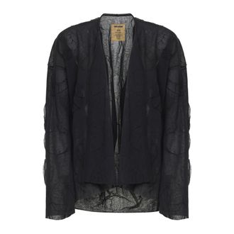 Uma Wang UMA Wang, Femme, Pulls, Noir, Taille: 38 FR Cardigan en maille fine