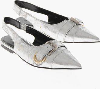Givenchy Lam&eacute;-Leder-Ballerinas ESCARPINS mit Slingback-Design Givenchy