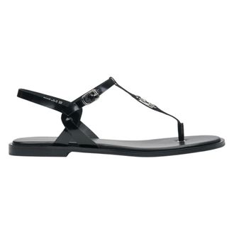 Estro & Luminara Femme, Chaussures, Noir, Taille: 38 EU Sandales Tongs en Cuir