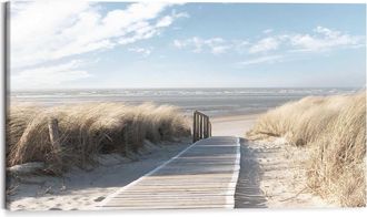 Reinders Wandbild, Weg durch die D&uuml;nen, Wohnzimmer, Wandbild, Wanddeko, Room Decor, MDF, Beige, 70 x 118