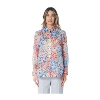 Caliban Femme, Blouses et Chemises, Multicolore, Taille: 44 FR Camicia in mussola di cotone fantasia floreale