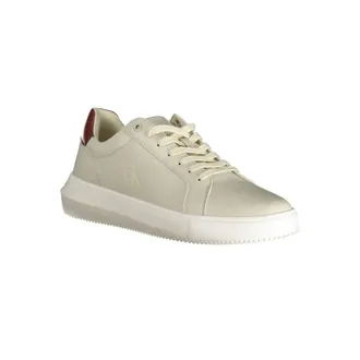 Calvin Klein Leather and Polyurethane Sneaker - Gray