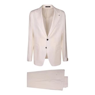 Tagliatore Premium Leinenstoff. Klassisch - - Suits - Herren - Wei&szlig; - XL