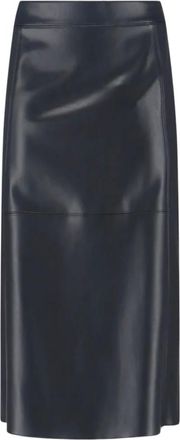 Max Mara Femme, Jupes, Noir, Taille: 40 FR Plata Midi Skirt