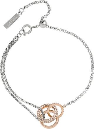 Olivia Burton Gliederarmband für Damen Kollektion CRYSTAL aus Edelstahl mit Charms, Verziert mit Kristallen - 24100006