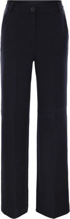 Max Mara Femme, Pantalons, Bleu, Taille: 42 FR Regular Fit Ankle-Length Pantalons