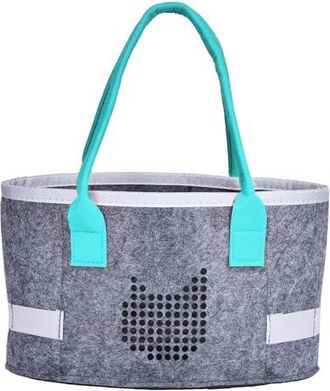 Generico Sac fourre-tout ovale en sac de voyage en feutre avec poignée pour lecteurs audio, pique-niques et jours à la plage - sac de mère polyvalent et organi