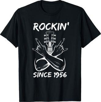 BDAZ Rockin Since 1956 Rock-Gitarre zum 70. Geburtstag, 70 Jahre alt T-Shirt