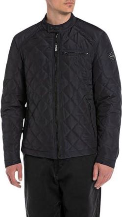Replay Veste matelassée Transition Veste sans capuche, Deep Blue 498 (Bleu), S Homme