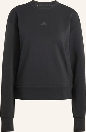 adidas F&uuml;r Das Training Entworfenes Warm-Up Sweatshirt Mit Rundhalsausschnitt schwarz