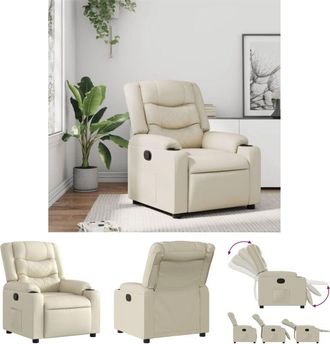 vidaXL The Living Store - Relaxsessel Creme Kunstleder - Sessel - Creme