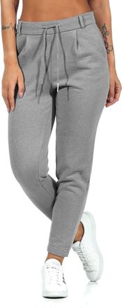 Only Damen Onlpoptrash Life Easy Col Pant PNT Noos Trousers 15115847,Medium Grey Melange,XXS