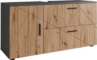 Vicco Waschbeckenunterschrank Anthrazit/Artisan Irma 120x61x41 cm - Unterschrank f&uuml;r das Badezimmer, Zus&auml;tzlicher Stauraum direkt unter dem Waschbecken