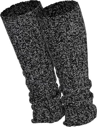 Tobeni 1 paire de jambi&egrave;res chauffe-jambes en laine douce et douillette pour femme, taille unique