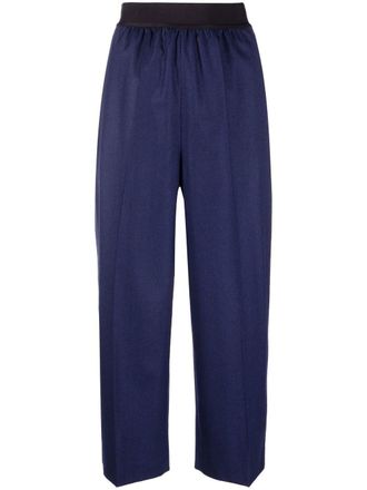 Stella McCartney pantalon ample &agrave; coupe courte - Bleu
