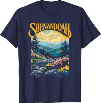 Giant Step Design Co. Shenandoah National Park Virginia Vintage WPA Style Artistic T-Shirt