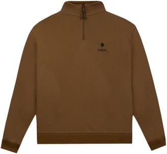 Faguo Sweatshirt droit &agrave; col montant en coton m&eacute;lang&eacute;