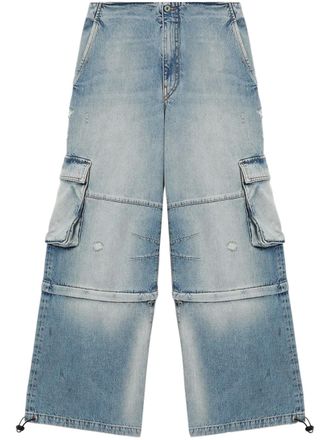 We11done jean à poches cargo - Bleu