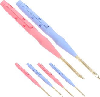 IFUNDOM 6 St&uuml;ck Punch Needle Verstellbare Sticknadeln aus Kunststoff f&uuml;r Anf&auml;nger Filzbasteln Handstickstift f&uuml;r Selbstgemacht Stickprojekte