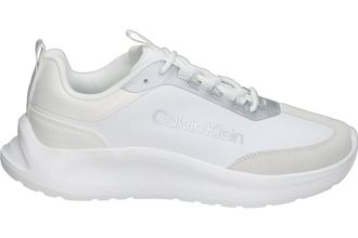 Calvin Klein Damen Light Eva Runner NYL-sue Hw0hw03149 Niedriges Oberteil, White (Bright White/Silver), 36 EU