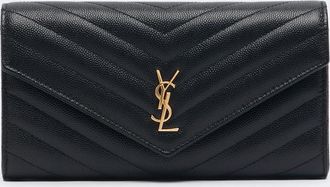 Saint Laurent Portemonnaie Cassandre Large aus Leder