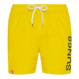 Sun 68 Logo Badeshorts - - Swimwear - Herren - Gelb - XL