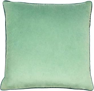 furn. Paoletti inspirierte Kollektion Meridian Kissenbezug, Polyester, Mineral/Teal, 55 x 55cm