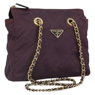 Prada Sac &agrave; bandouli&egrave;re en nylon Pre-owned - Femme - Pre-owned - Violet - Taille: ONE Size