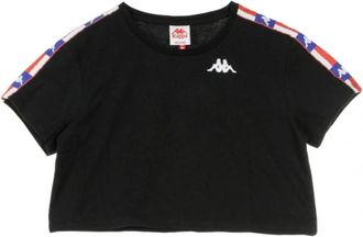 Kappa Authentisches T-Shirt La Basma Schwarz/Blau - - Tops - Damen - Schwarzk - L