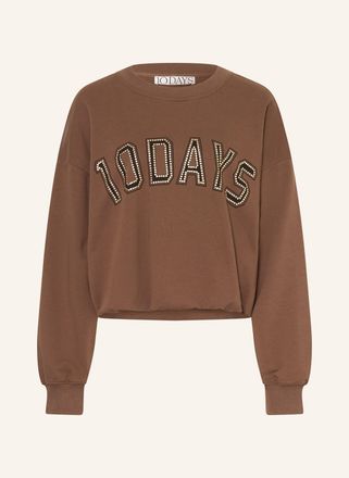 10 Days Sweatshirt Mit Nieten braun