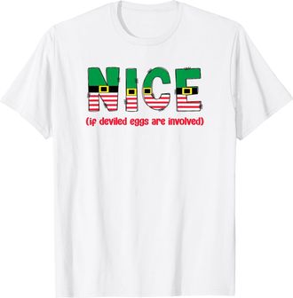 BDAZ Nice If Deviled Eggs Are Involved Lustiges Weihnachtsessen T-Shirt