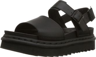 Dr. Martens Damen Voss Slingback-Sandalen, Black Black Hydro Leather 001, 42 EU